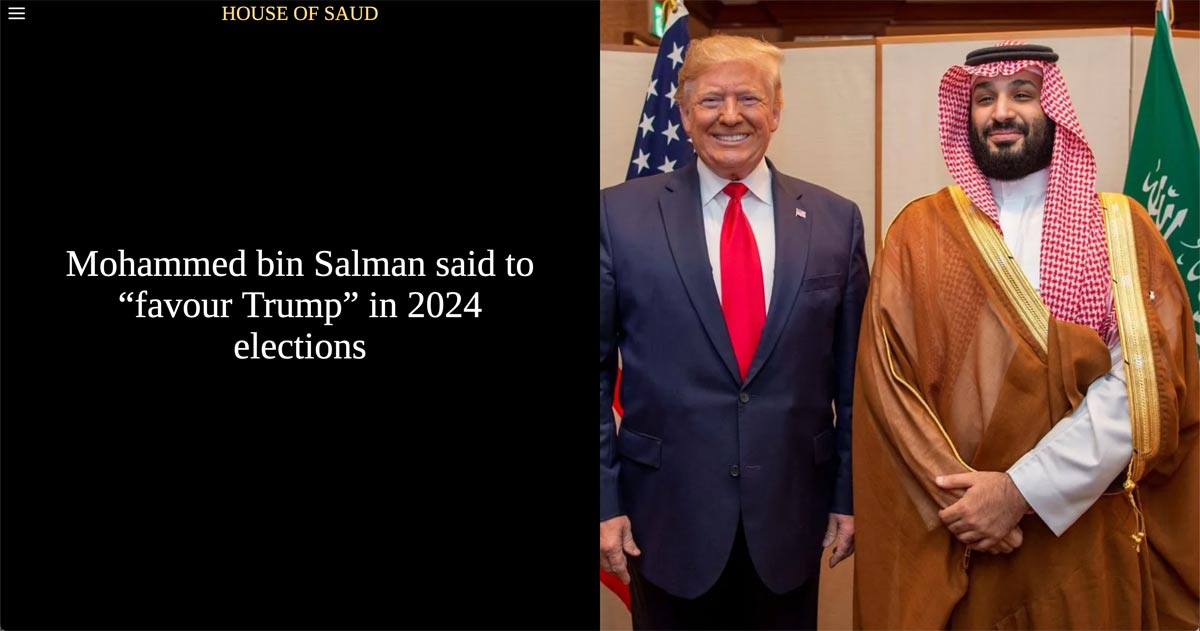 Saudische prins Mohammed bin Salman wil Trump in 2024 als president ...